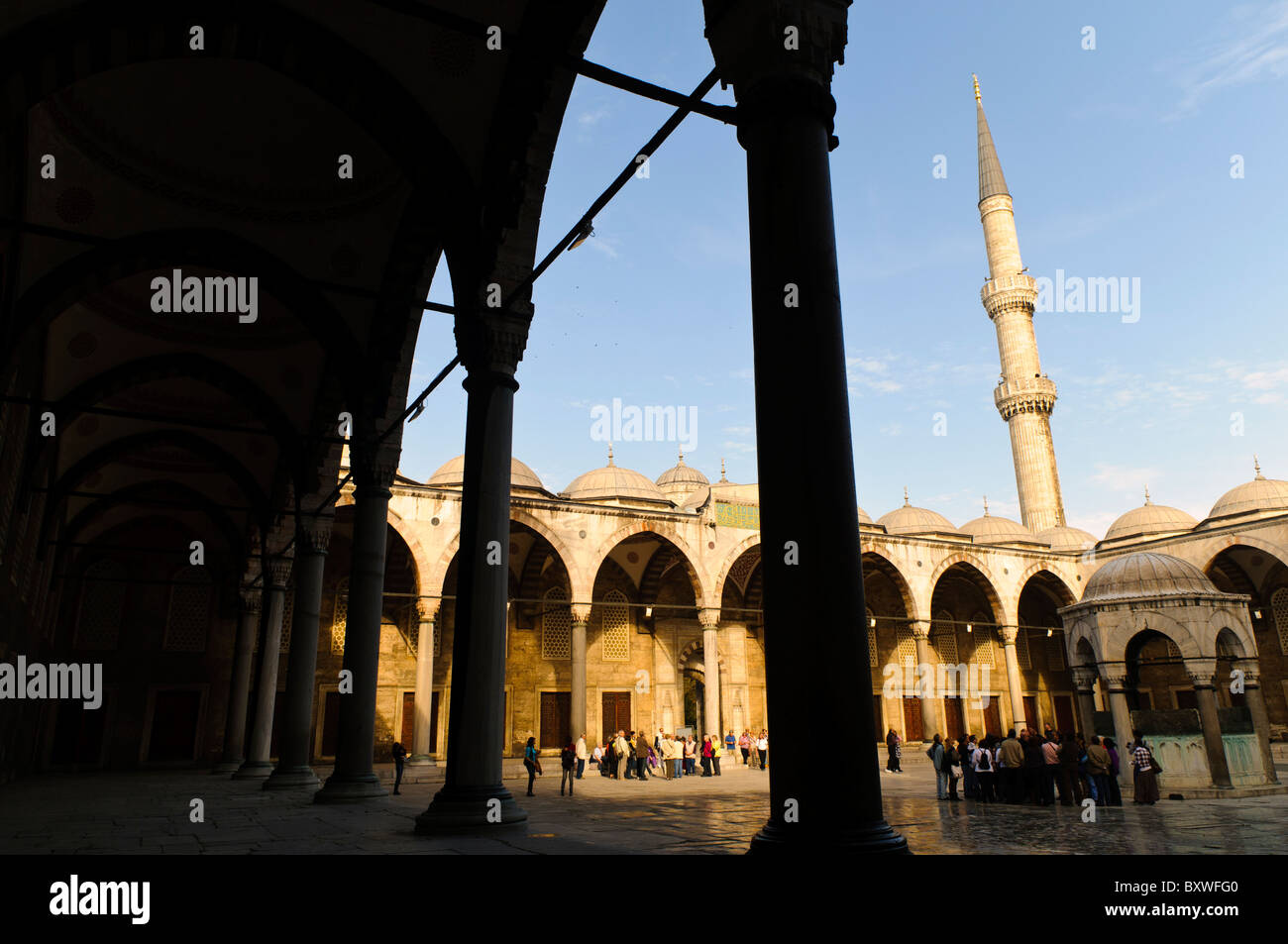 Sultan Ahmed Mosque Courtyard Istanbul Turkey // ISTANBUL, Turkey — The ...