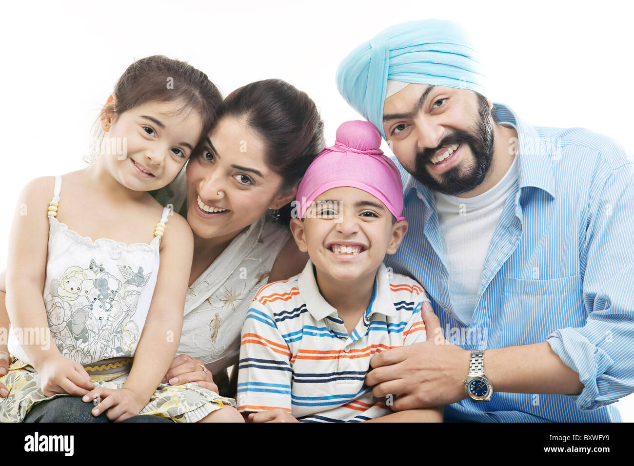 Portrait sikh family hi-res stock photography and images - Alamy