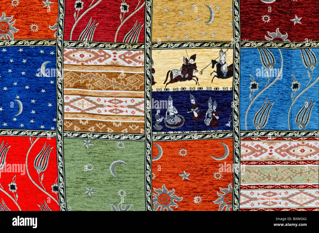 Blue middle eastern textiles hi-res stock photography and images - Alamy