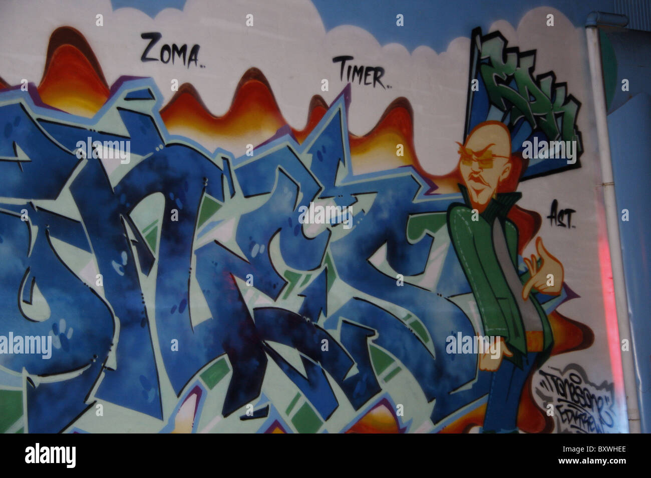 Graffiti in a tourist bar in Siem Reap, Cambodia Stock Photo - Alamy