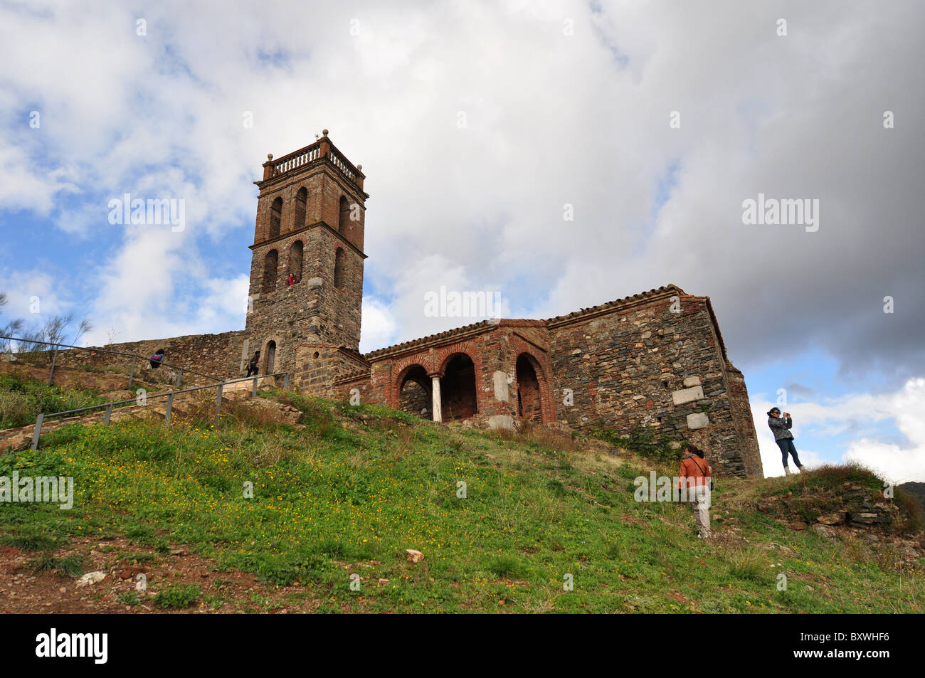 almonaster la real - fortress Stock Photo - Alamy