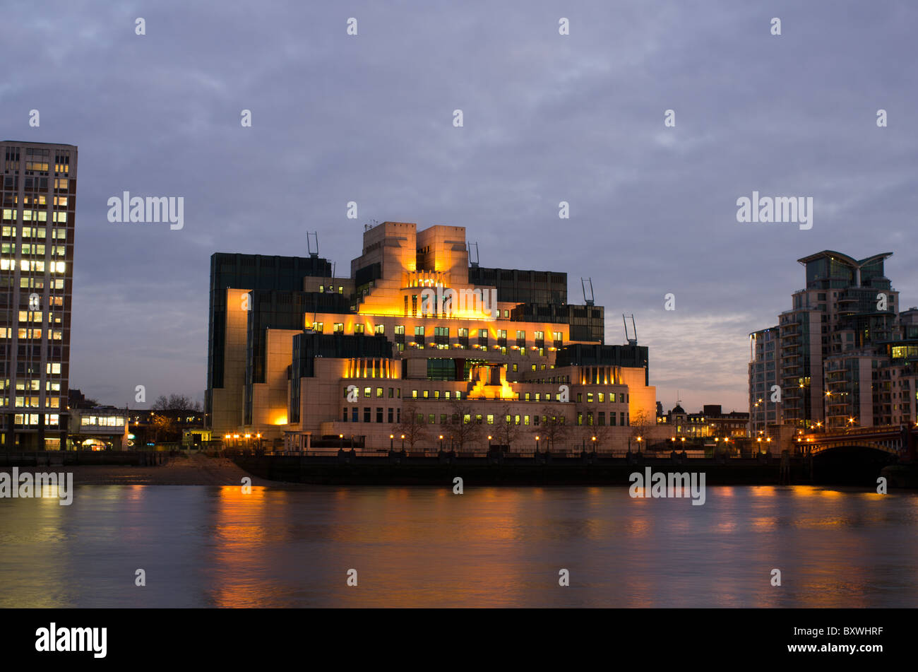 The MI6 building beside the Thames in Vauxhall, London, pictured at ...