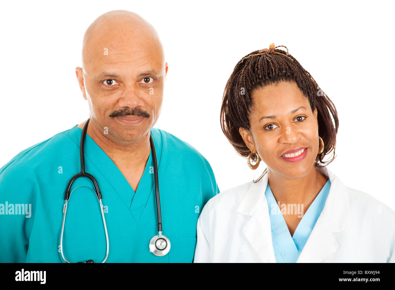 Caring african ethnic medical team hi-res stock photography and images ...