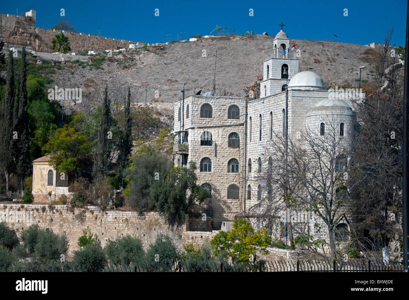 A view of the Greek Orthodox Church of St. Stephen in Jerusalem Stock ...