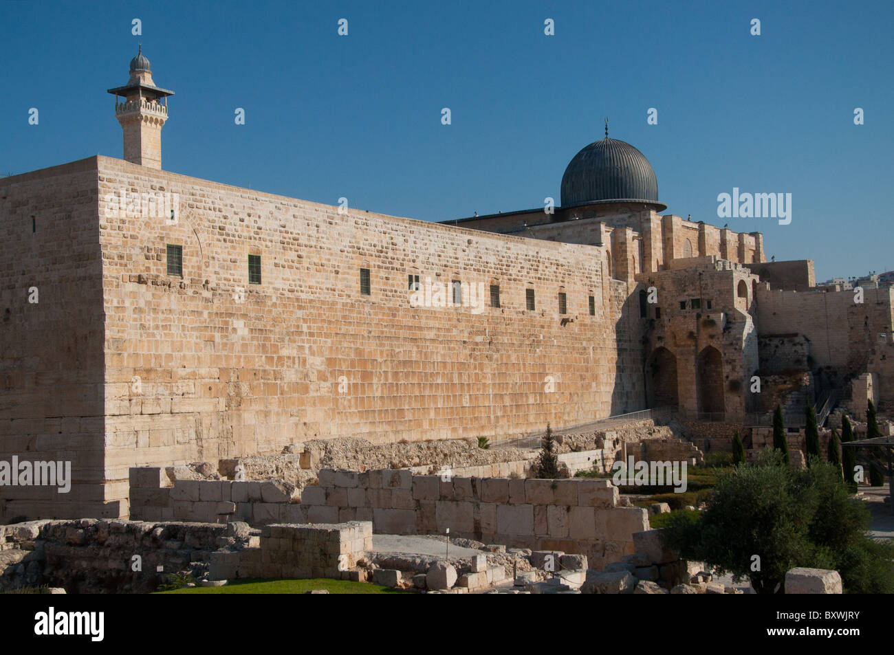 A view of the al-Aqsa Mosque and the Temple Mount in Jerusalem Stock ...