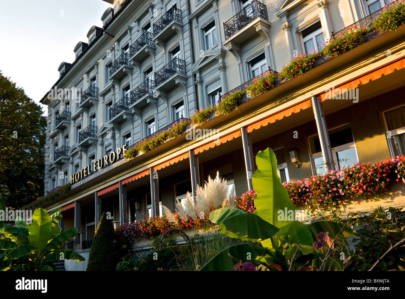 Grand Hotel Europe Luzern Switzerland Stock Photo - Alamy
