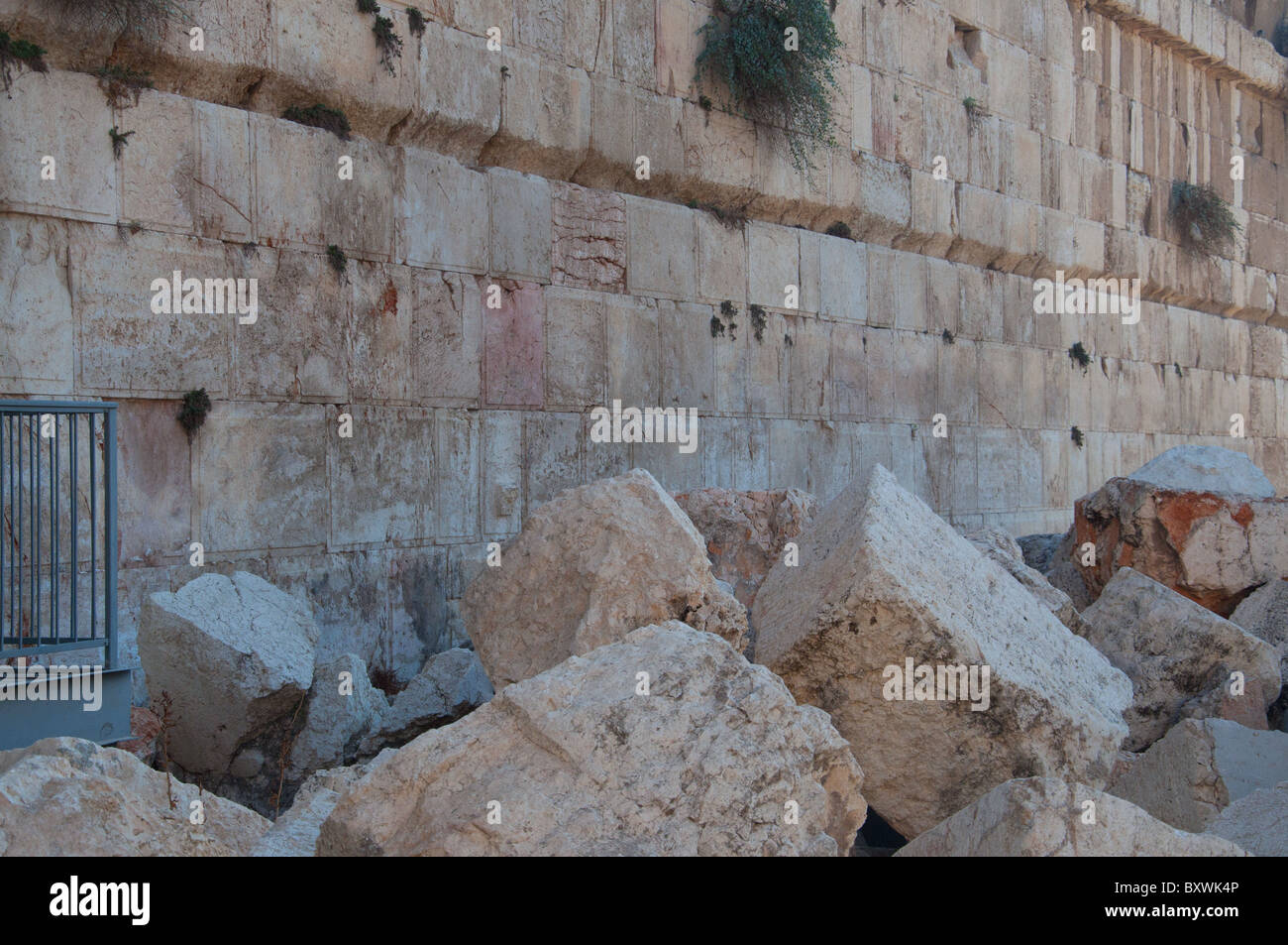 Stones thrown down by Roman soldiers from the Temple Mount Stock Photo ...
