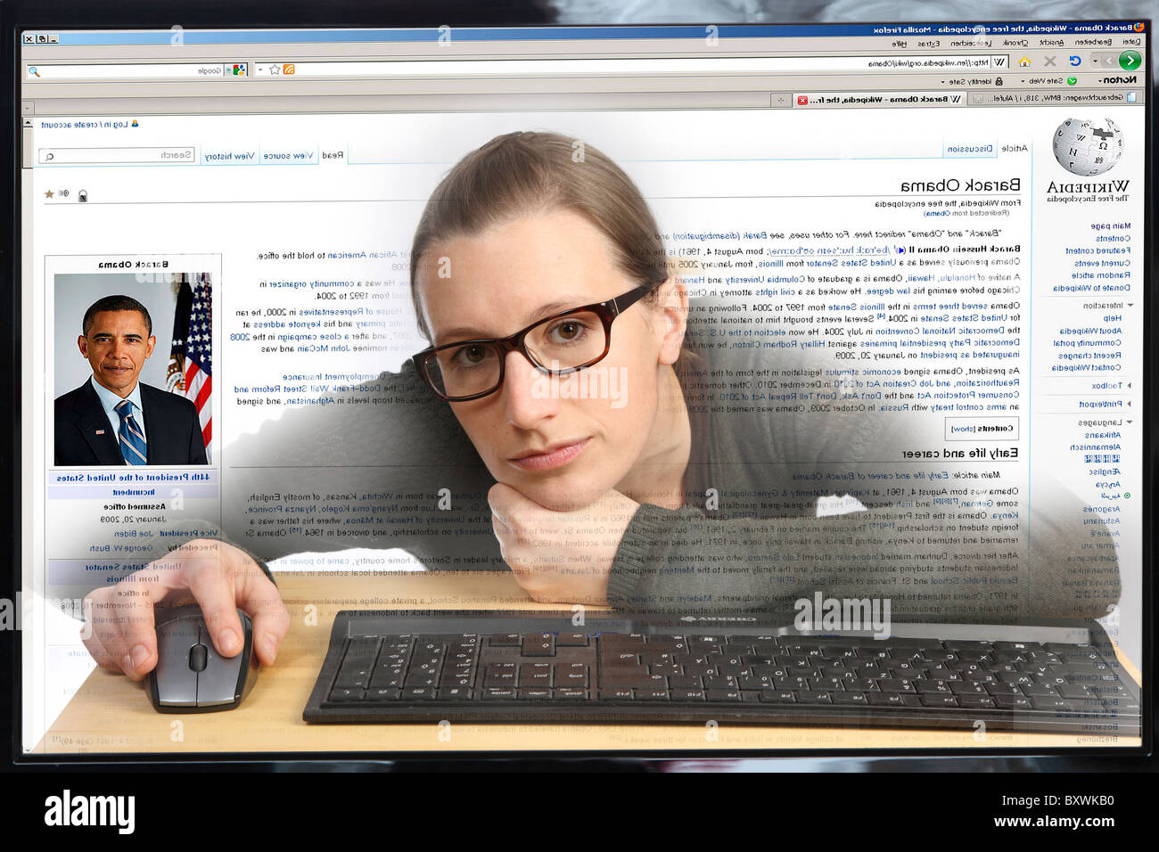 Wikipedia screen internet hi-res stock photography and images - Alamy