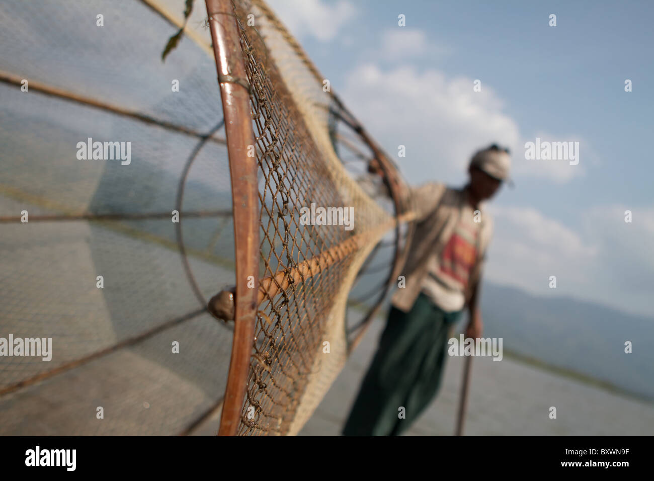 special inle lake fishing net Stock Photo - Alamy