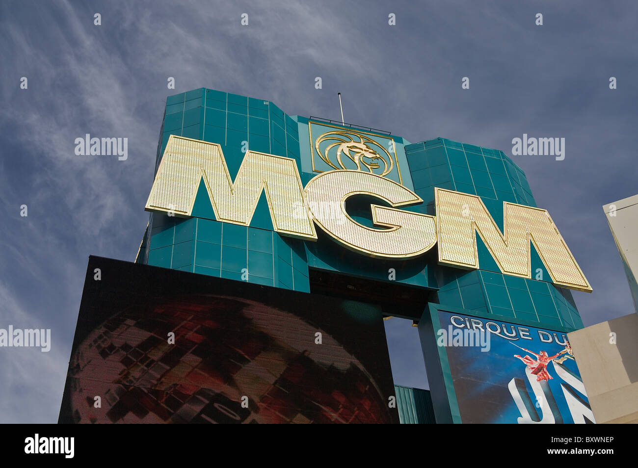 Sign at the MGM Grand Hotel and Casino in Las Vegas Stock Photo - Alamy