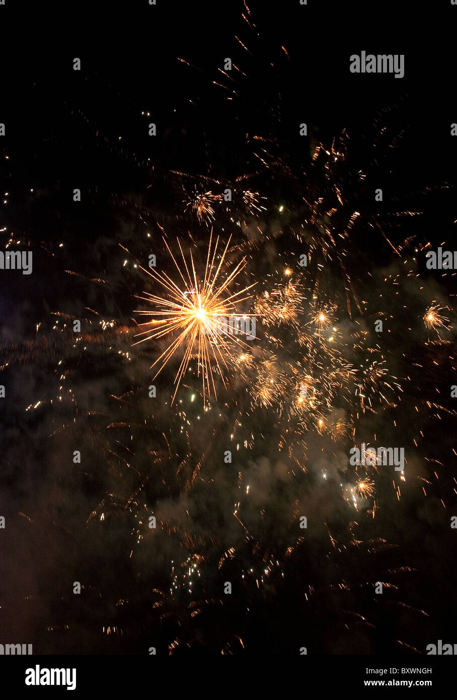 Fireworks at night Stock Photo - Alamy