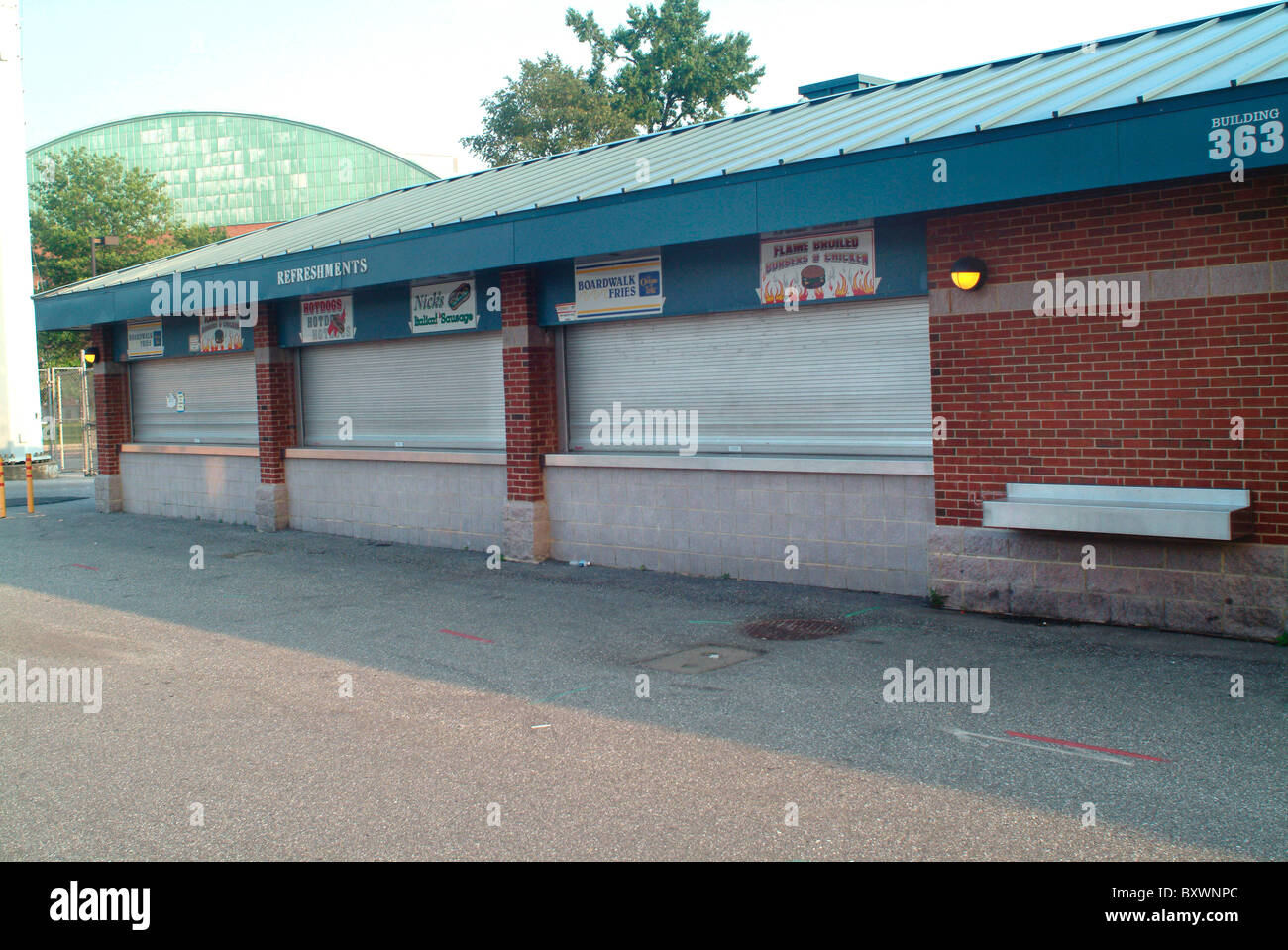 Closed concession stands Byrd Stadium at University of Md Stock Photo ...