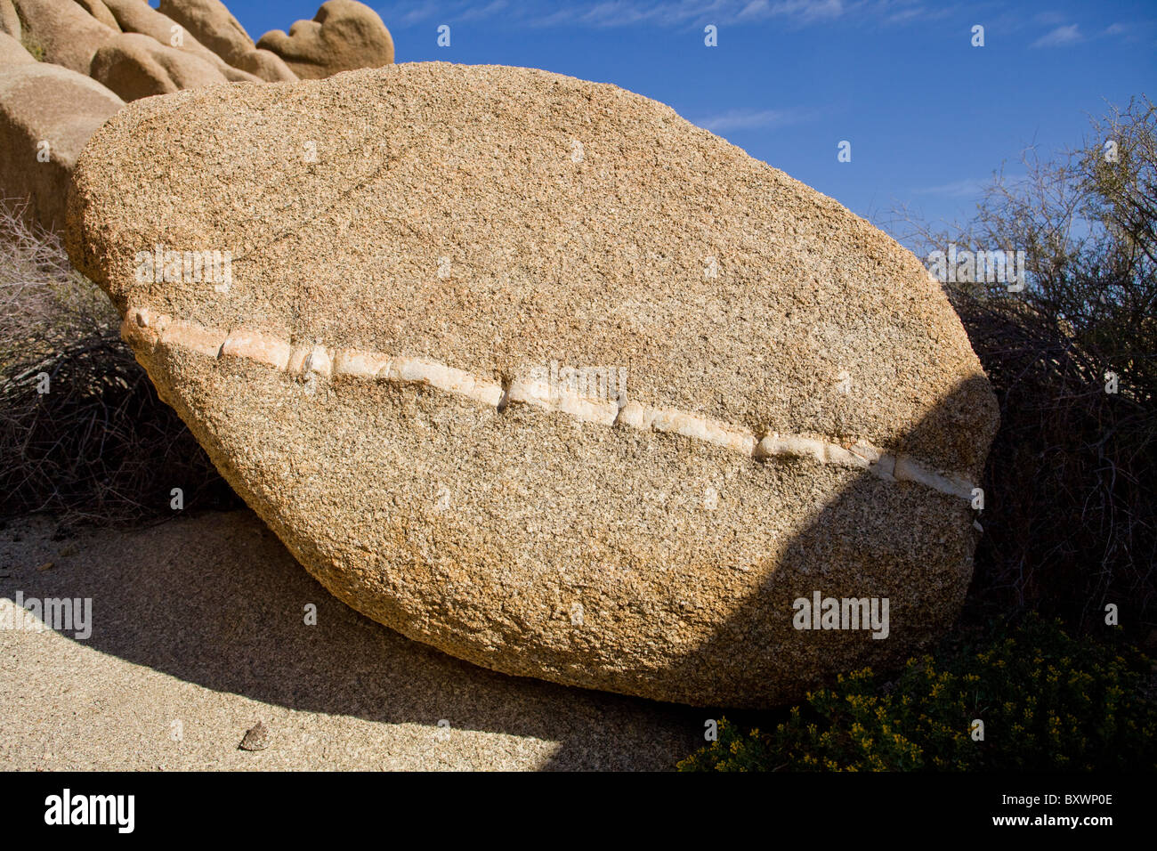 Unique monzogranite rock formations with aplite vein - California USA ...