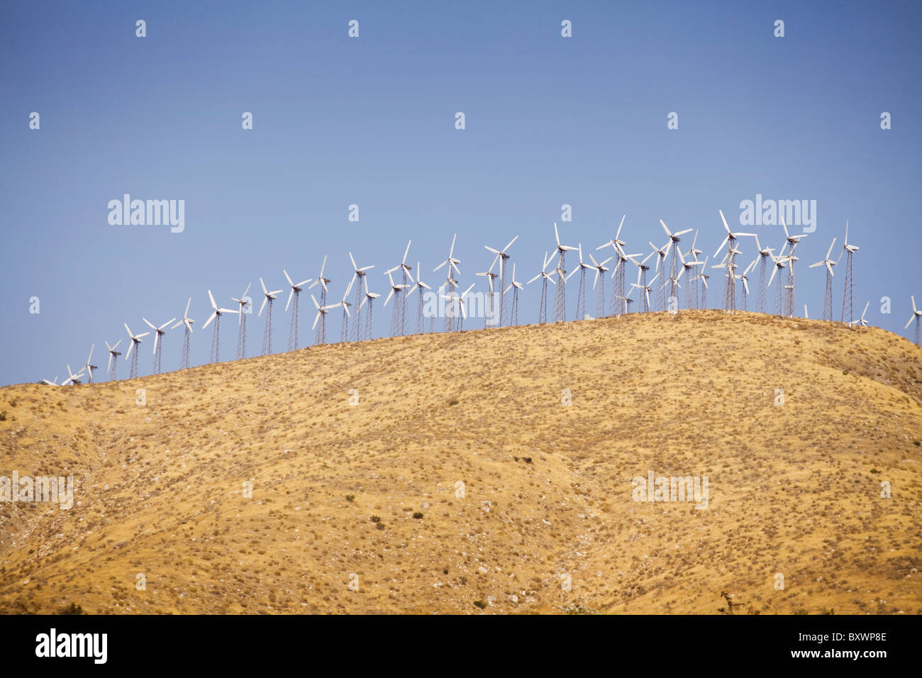 Wind turbines at wind farm - San Gorgonio Pass, Palm Springs ...