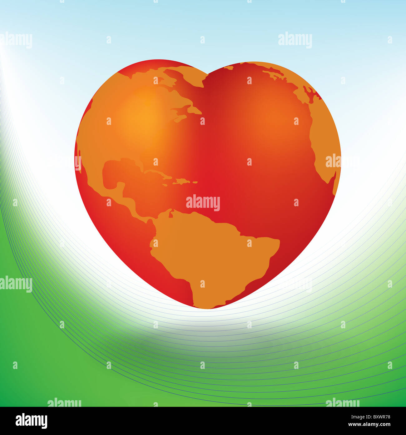 Heart Shaped World Map Stock Photos & Heart Shaped World Map Stock ...