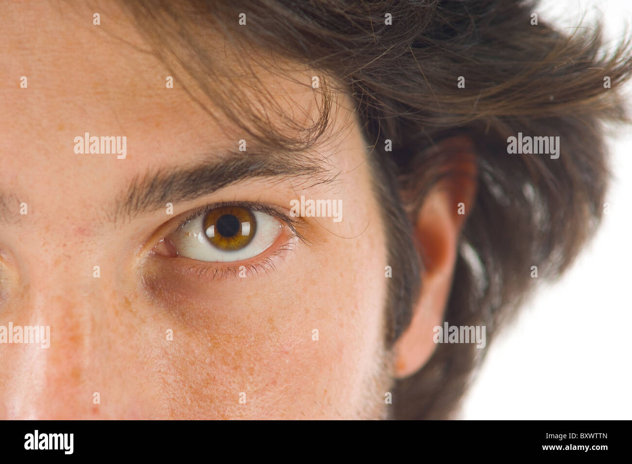 Closeup of man's eye Stock Photo - Alamy