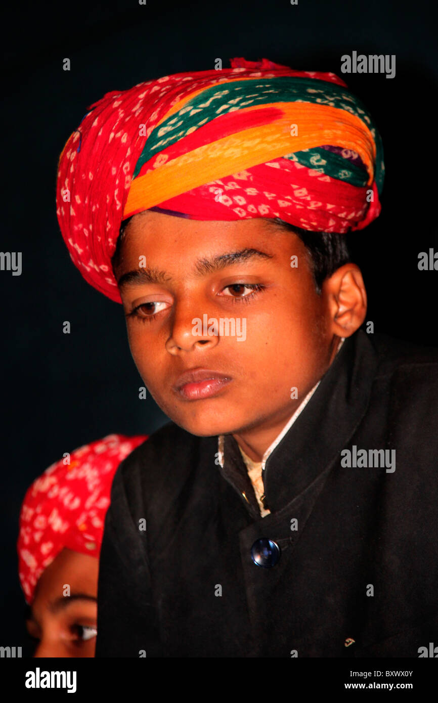 Boys wearing colorful turban Stock Photo - Alamy
