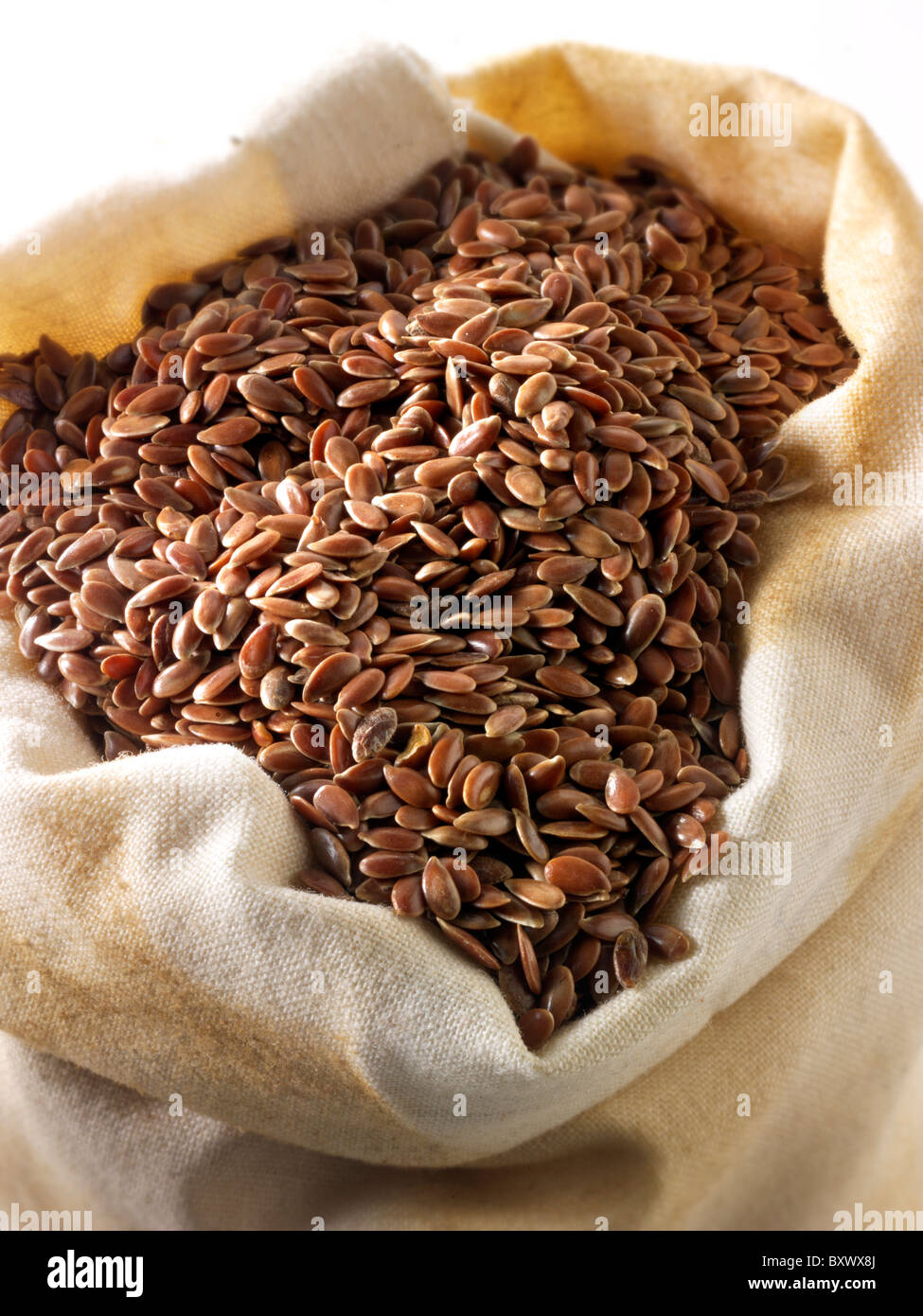 Brown Linseed Seeds Stock Photo - Alamy