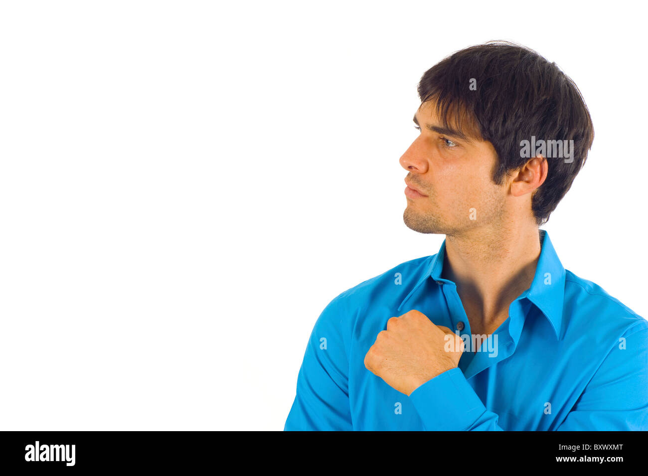 Young, confident & handsome business man looking at something , a lot ...