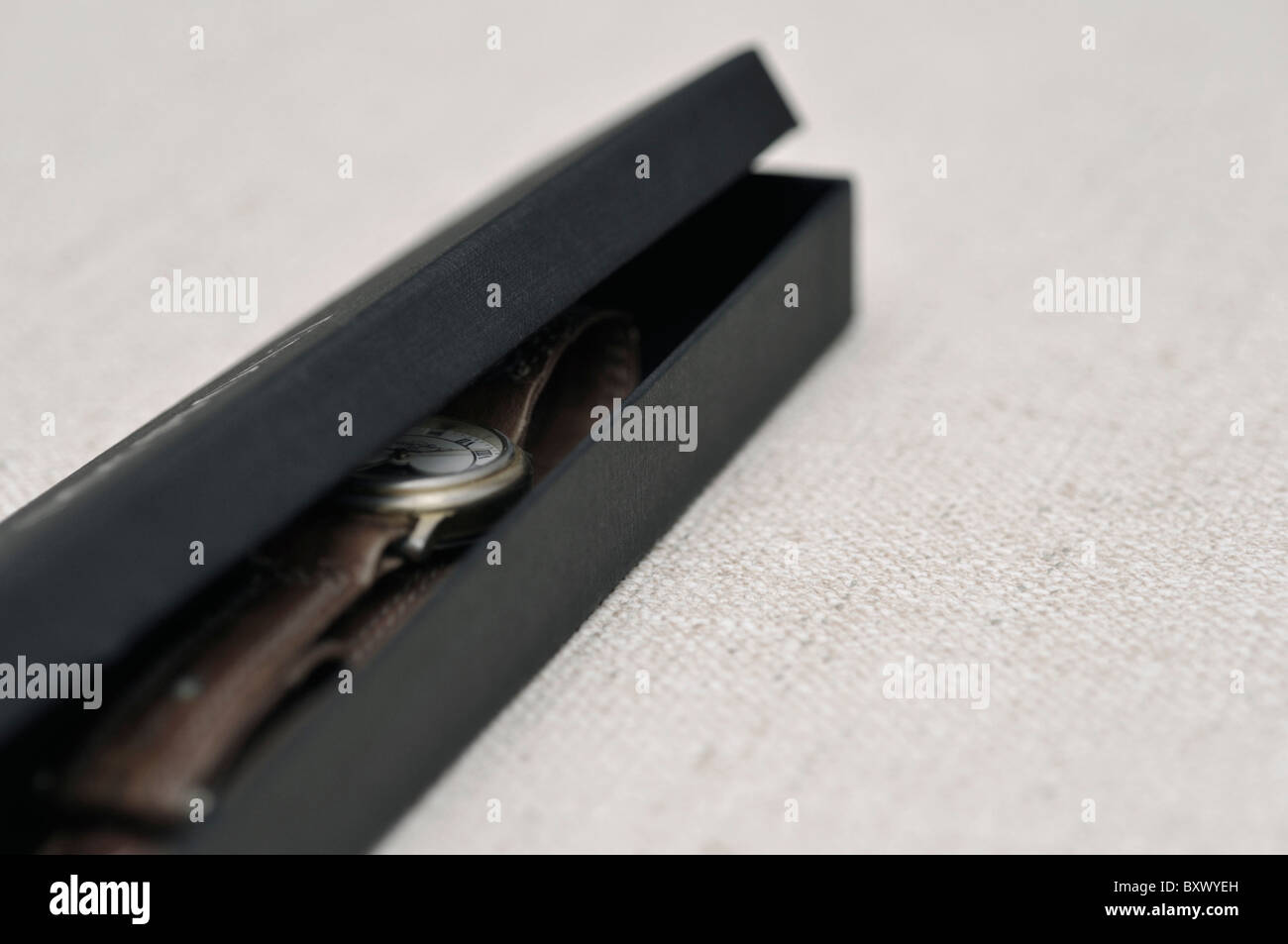 luxury watch in the box Stock Photo - Alamy