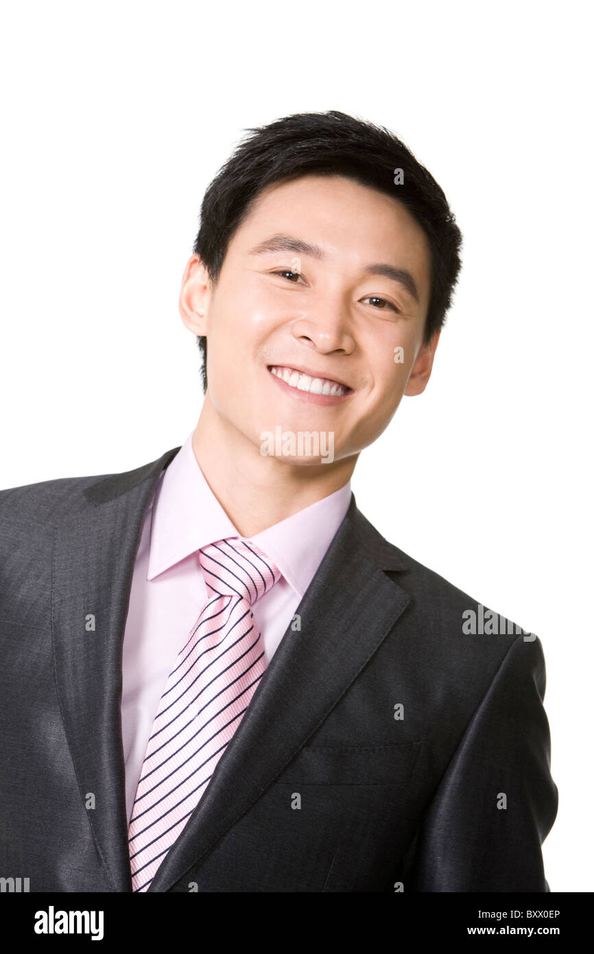 Portrait of a businessman smiling Stock Photo - Alamy