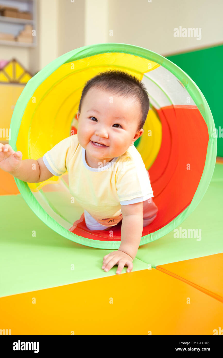 Baby Boy Playing Stock Photo - Alamy