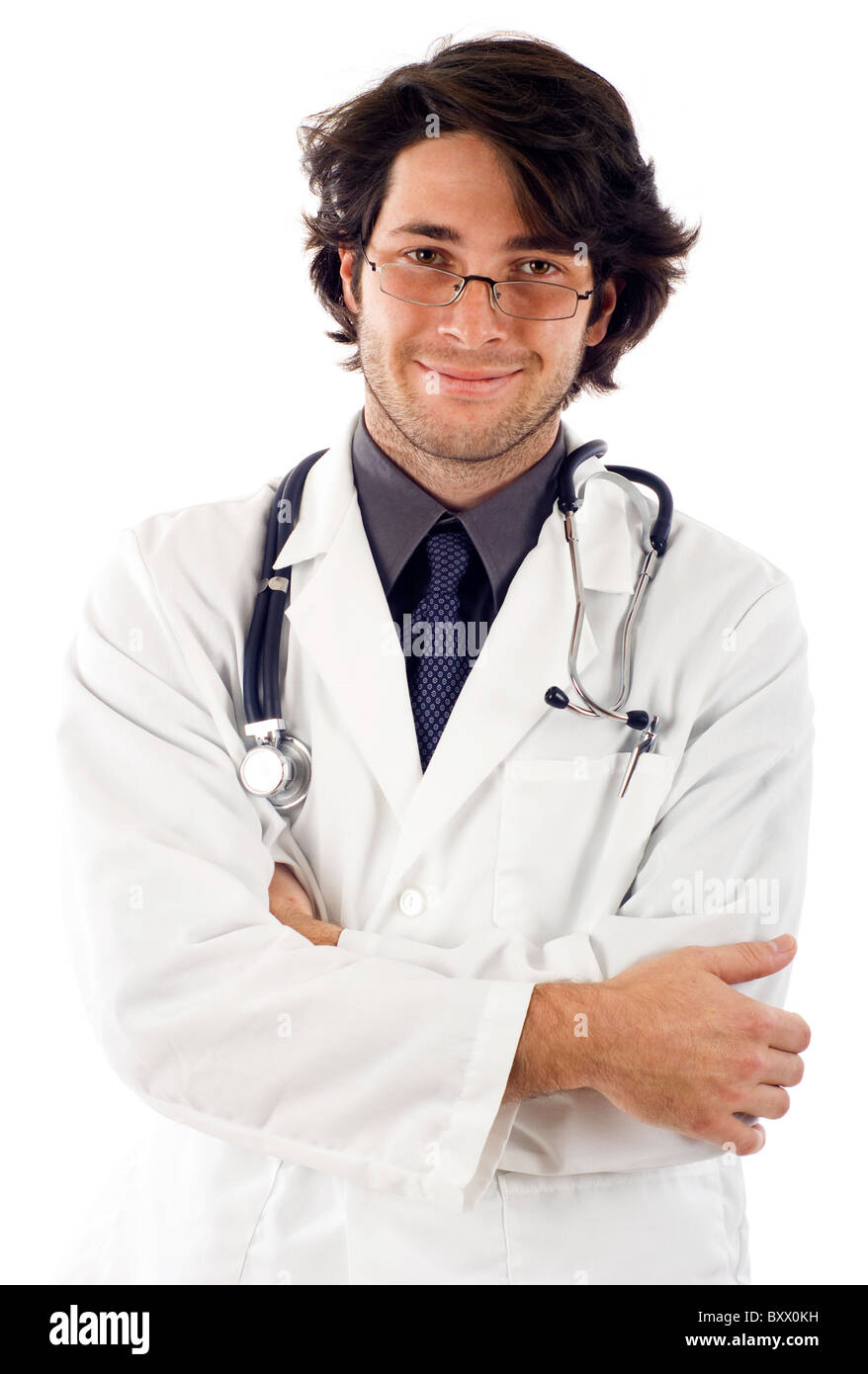 Closeup portrait of a doctor isolated on white background Stock Photo ...