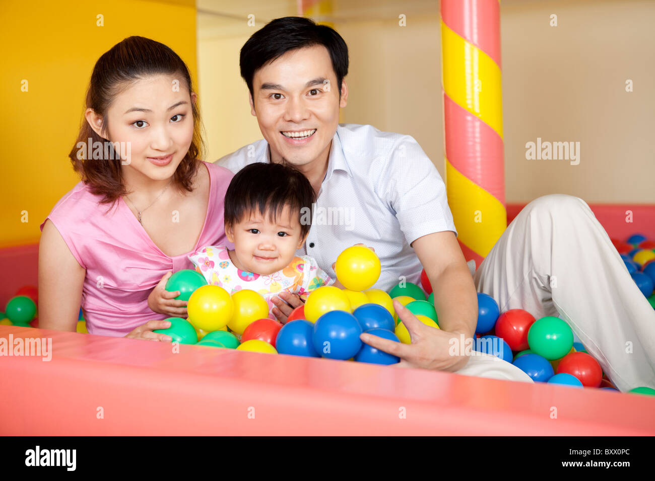 Family Playing Together Stock Photo - Alamy