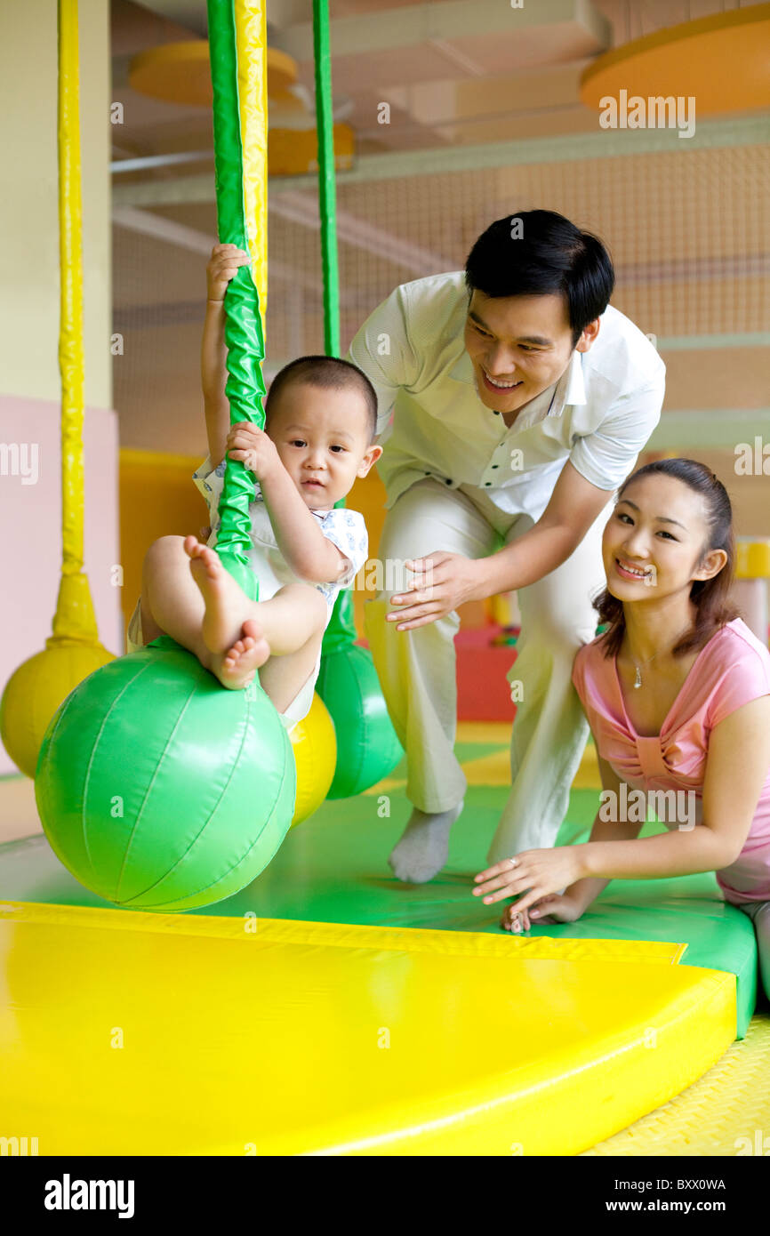 Family Playing Together Stock Photo - Alamy