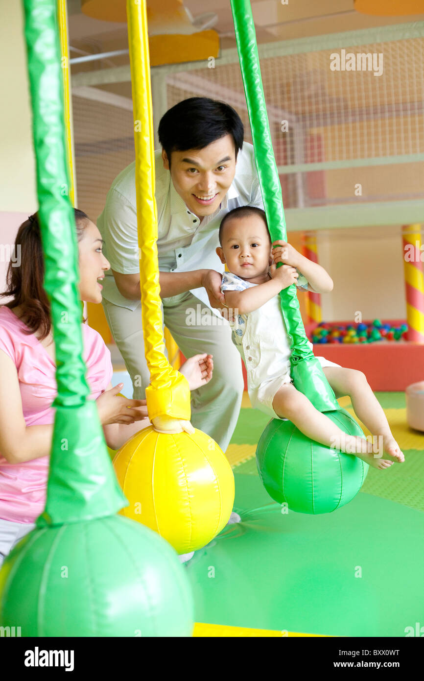 Family Playing Together Stock Photo - Alamy