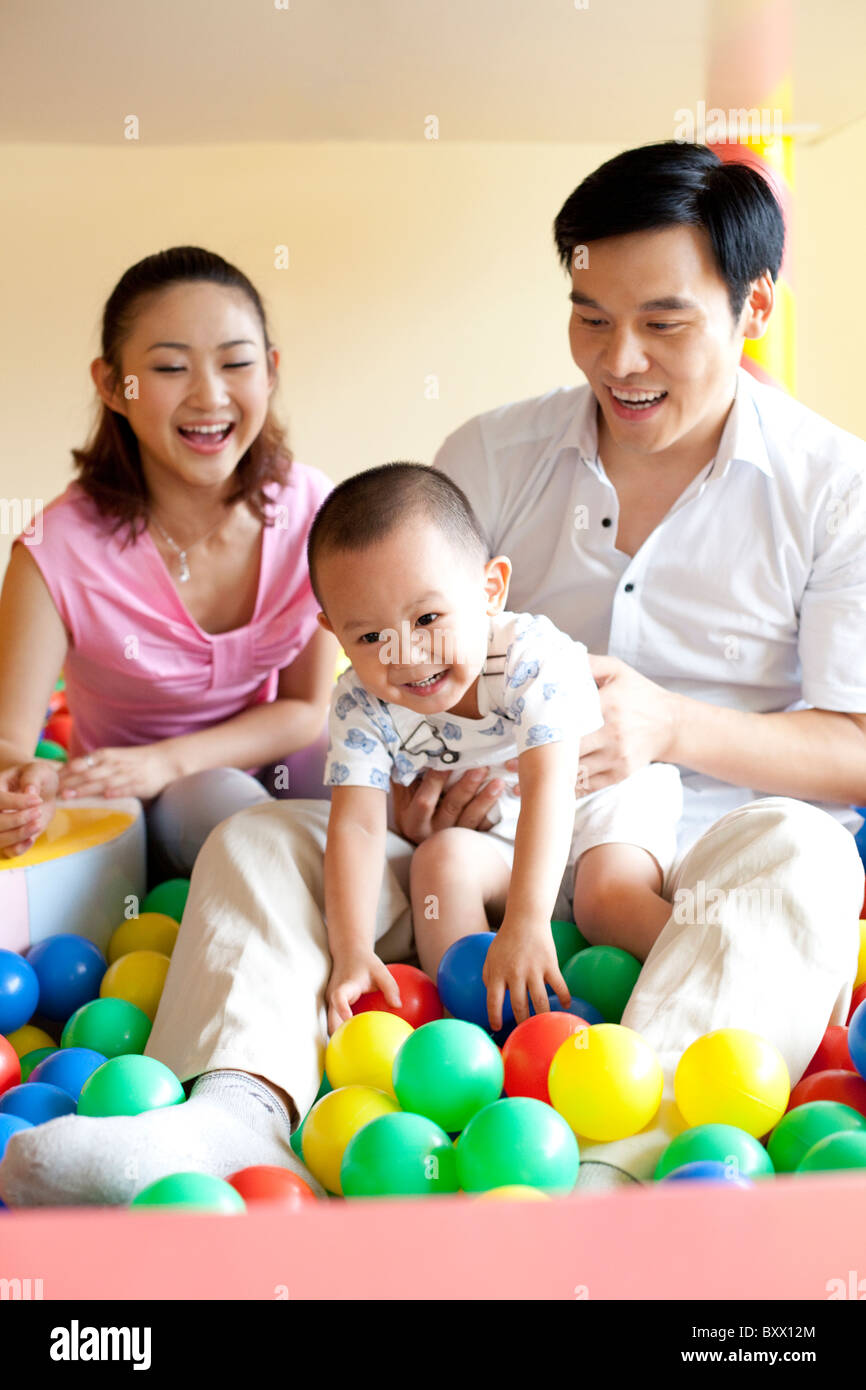Family Playing Together Stock Photo - Alamy