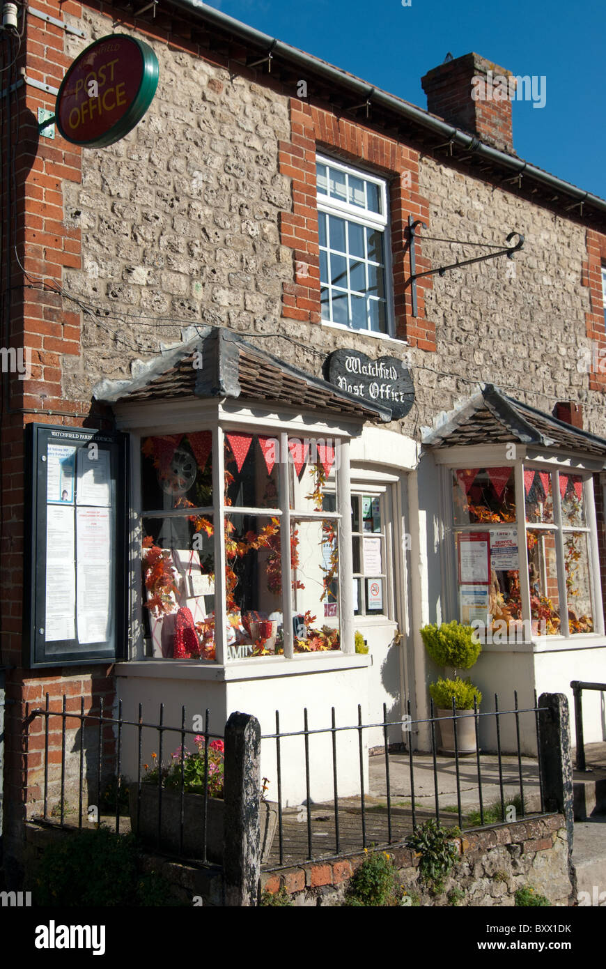 The small village Post Office in Watchfield, Oxfordshire in the UK. The ...