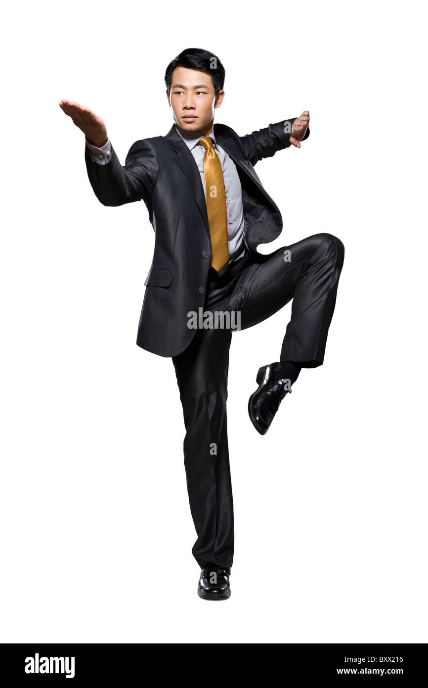 Businessman in fighting stance Stock Photo - Alamy Businessman in fighting stance Stock Photo - Alamy