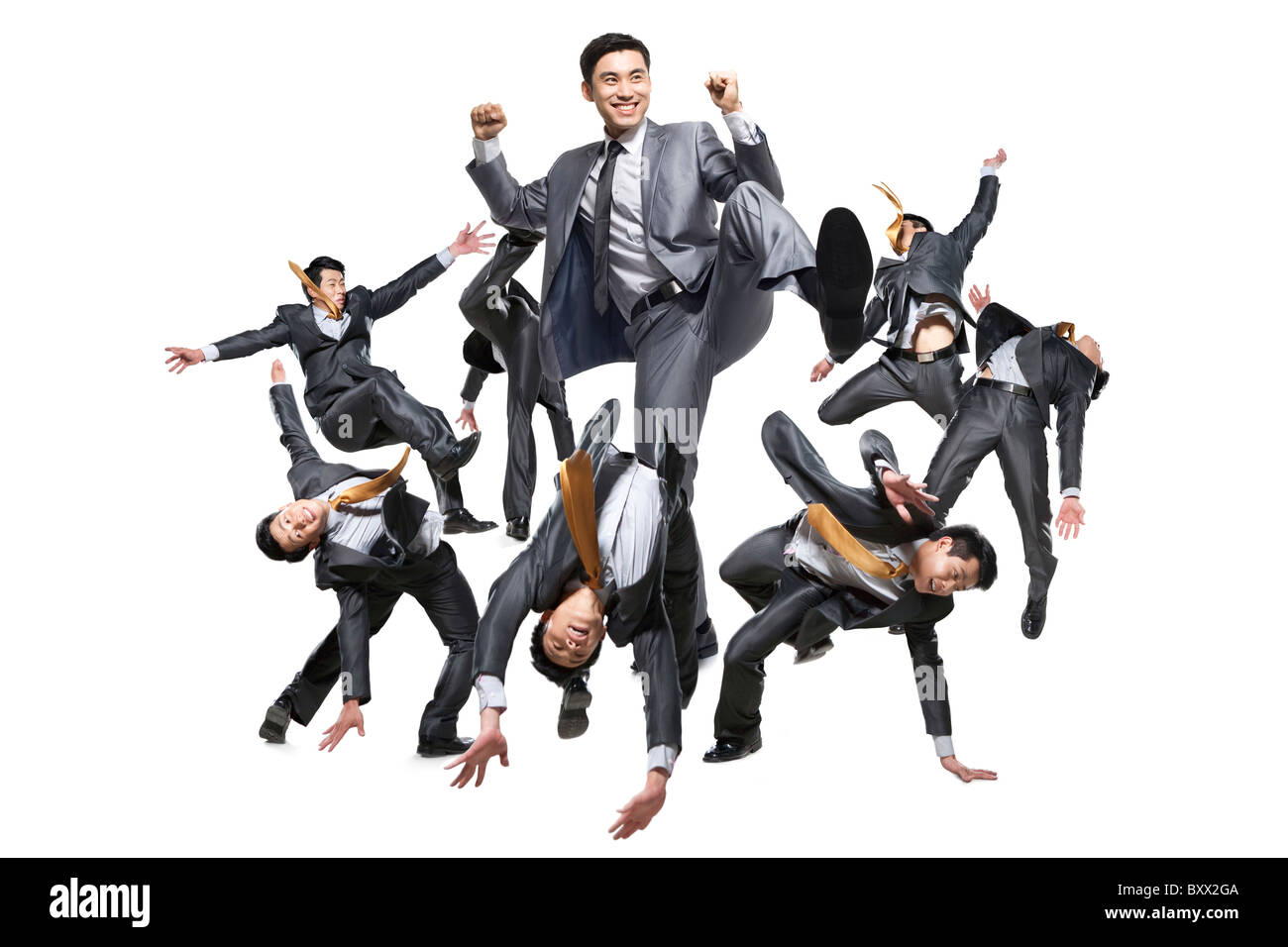 Group Of People Fighting Animated