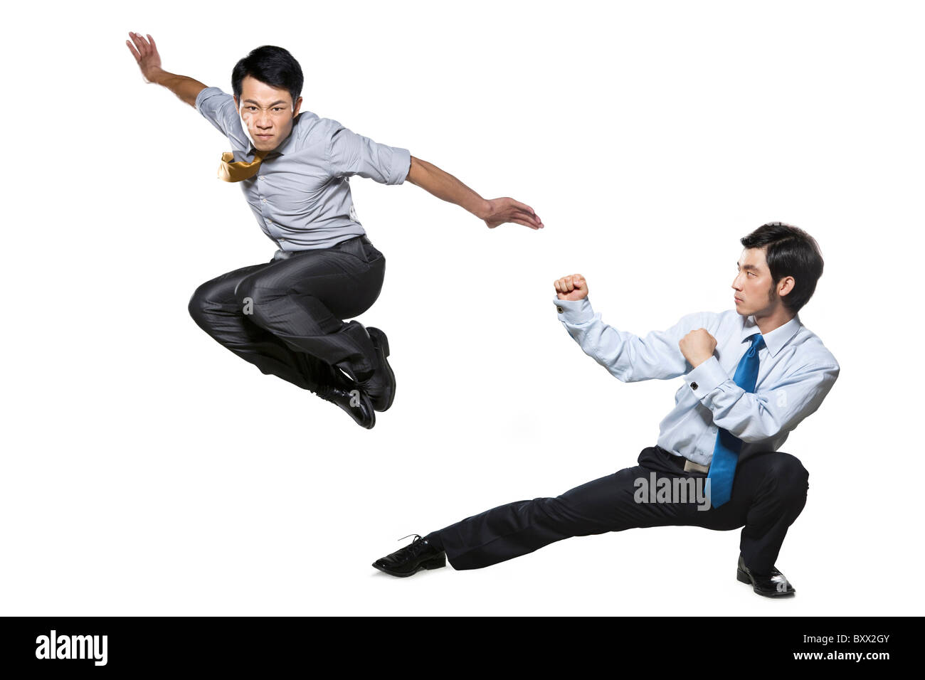 Businessmen ready to fight Stock Photo - Alamy