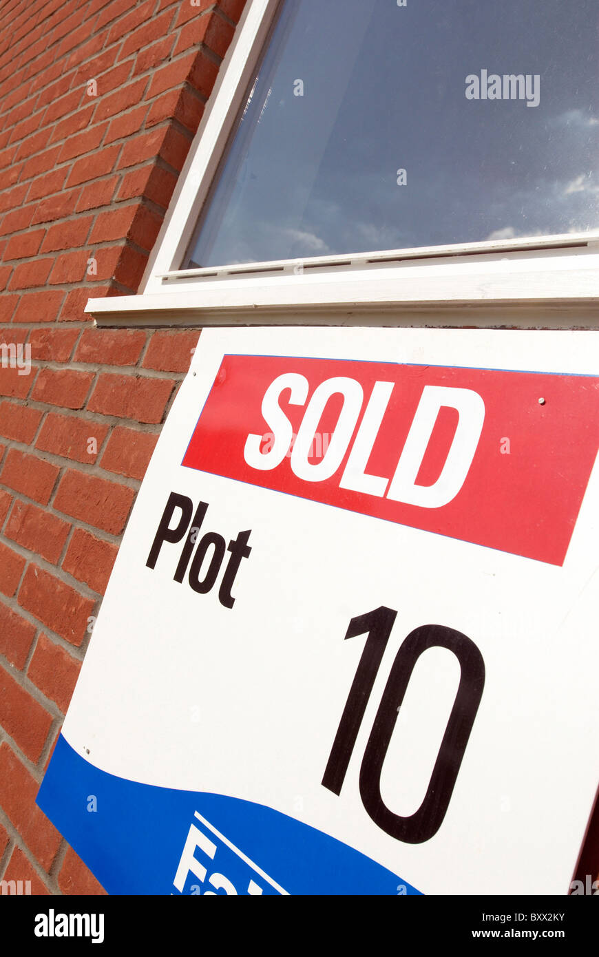 Sold Plot sign UK Stock Photo - Alamy