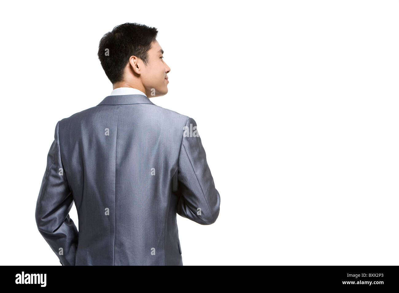 Back of businessman Stock Photo - Alamy