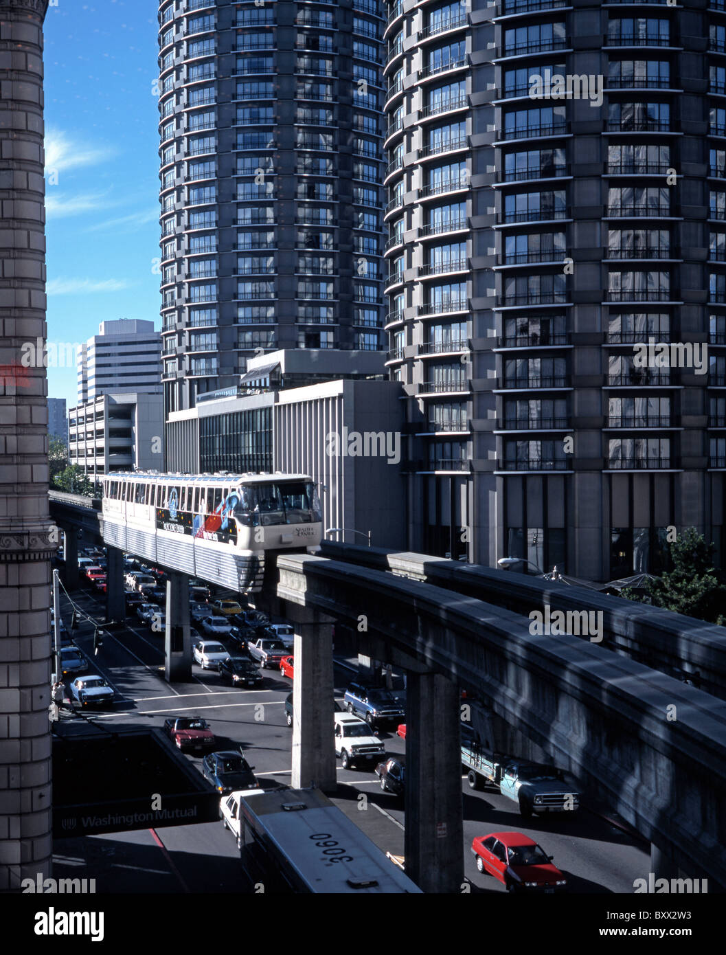 Monorail in city centre, Seattle, Washington State, USA Stock Photo - Alamy