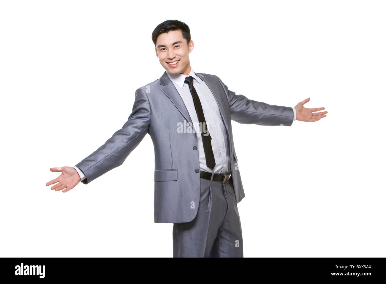 Businessman arms out stretched hi-res stock photography and images - Alamy