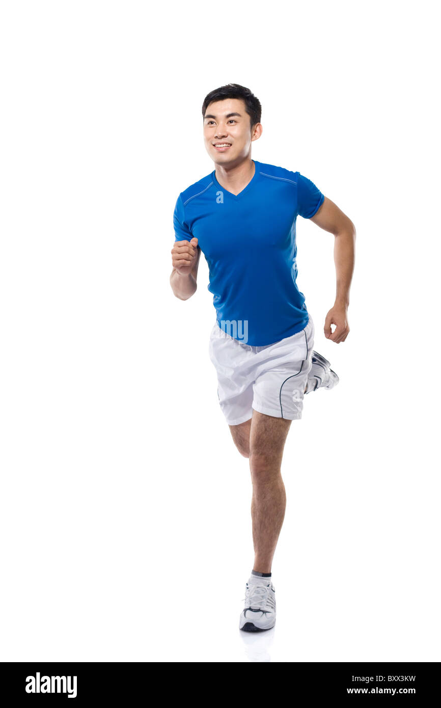 Man side running studio full body hi-res stock photography and images ...