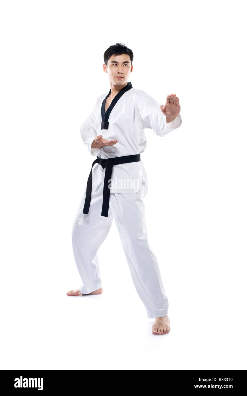 Man Practicing Karate Stock Photo - Alamy