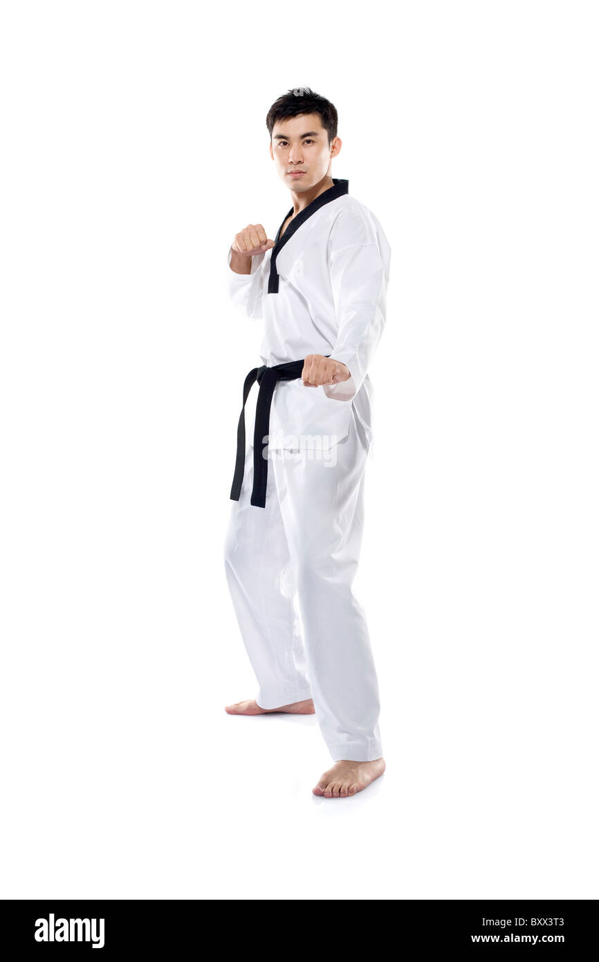 Side view man practicing Cut Out Stock Images & Pictures - Alamy