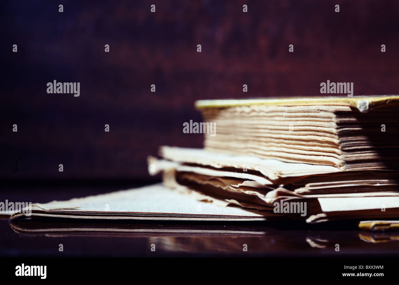 Close-up of the old paper book and documents Stock Photo - Alamy
