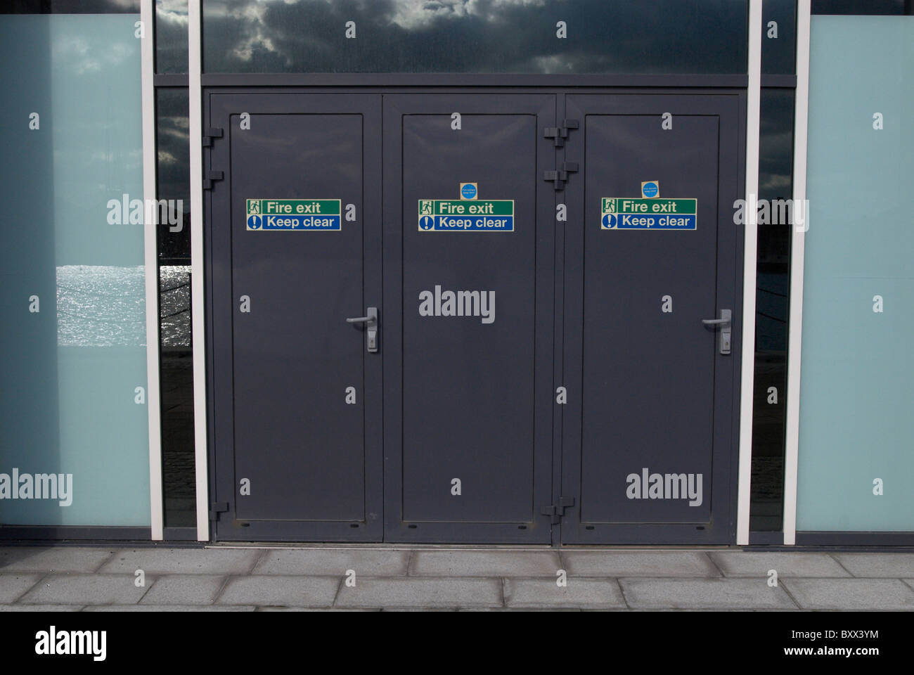 Fire exit doors Stock Photo - Alamy