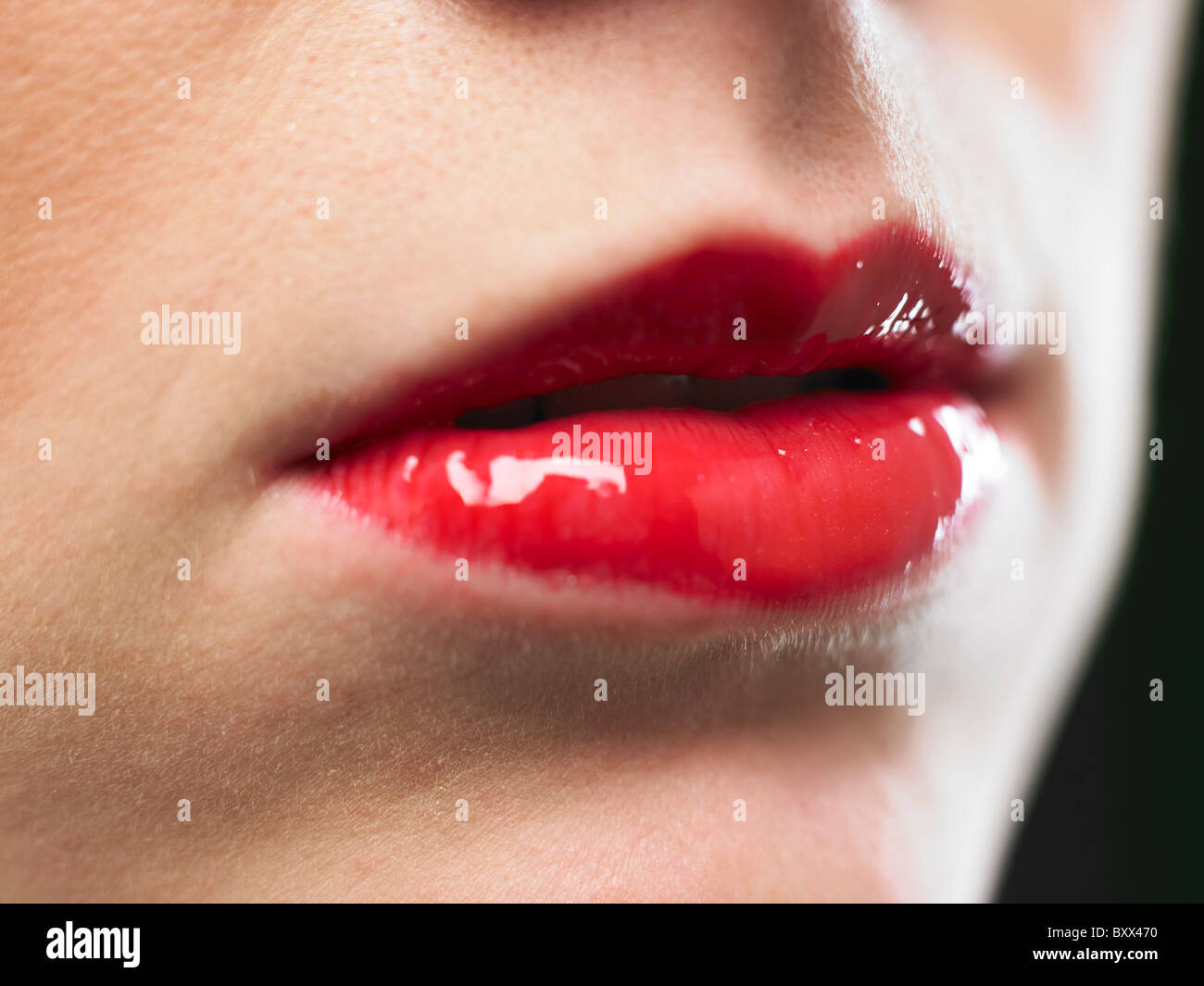 Glossy lips hi-res stock photography and images - Alamy
