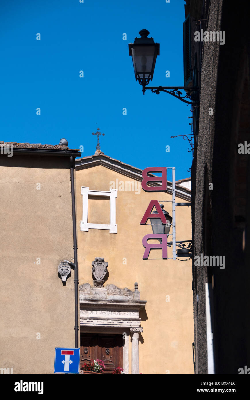 Bar sign in Tuscany, Italy Stock Photo - Alamy