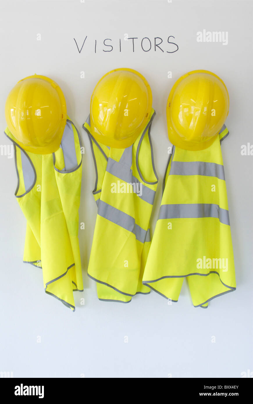 Visitors Health and Safety Gear Stock Photo - Alamy