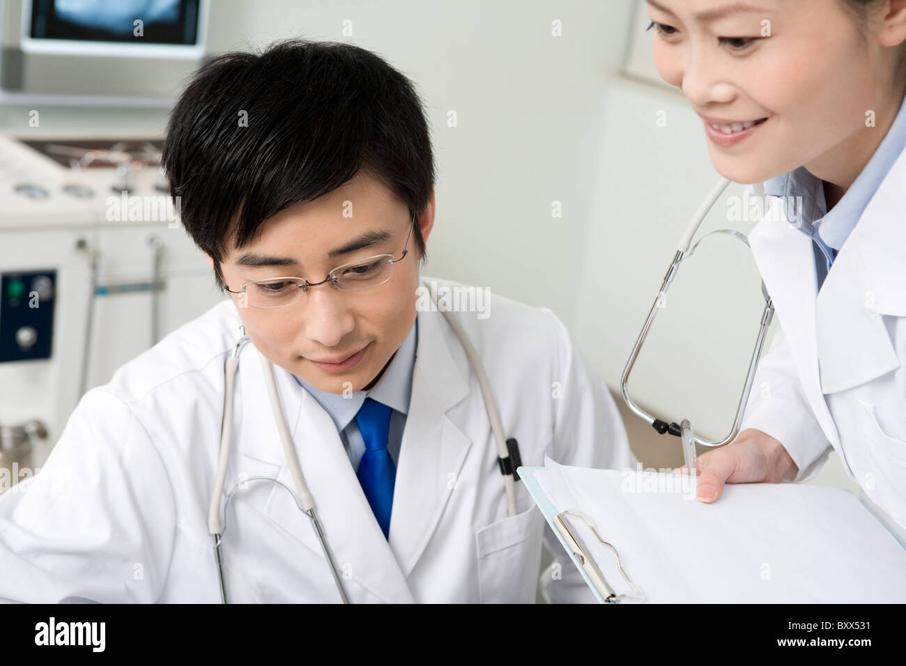 Portrait of doctors at work Stock Photo - Alamy
