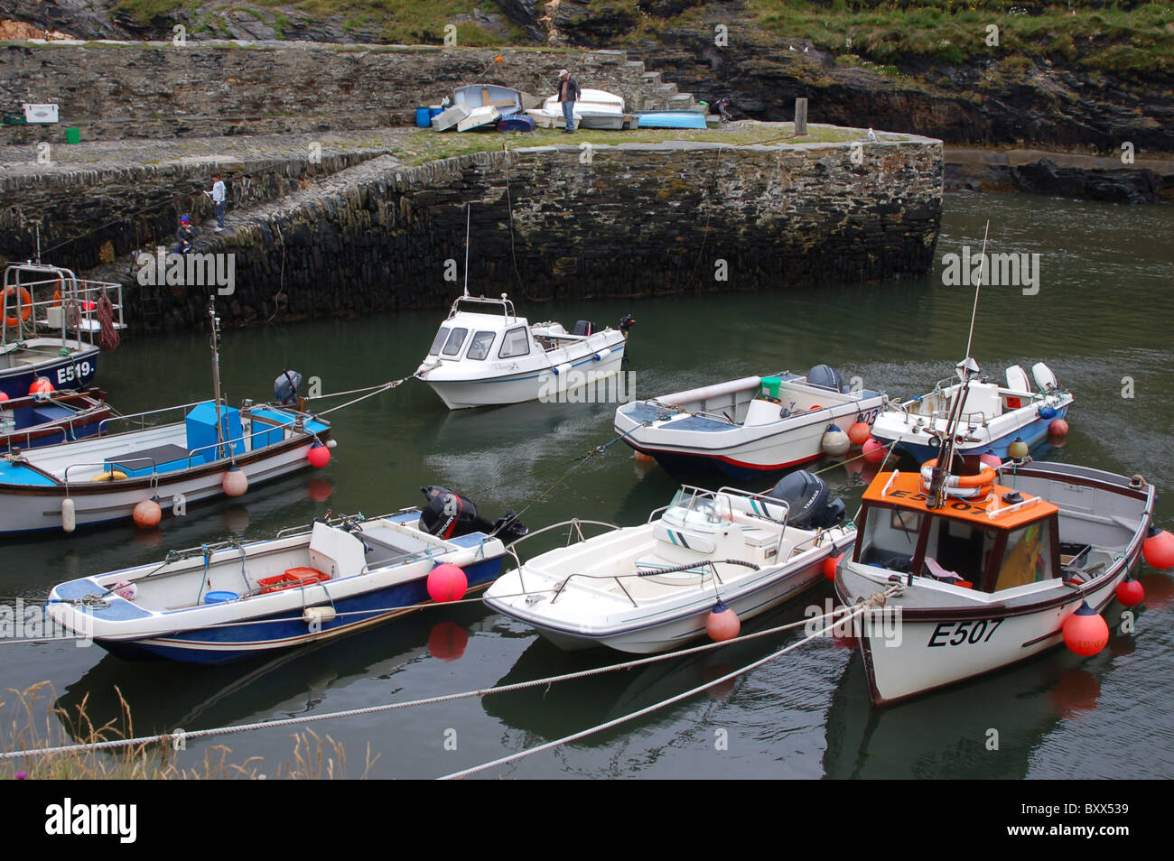 Cornwall Boscastle harbour Stock Photo - Alamy