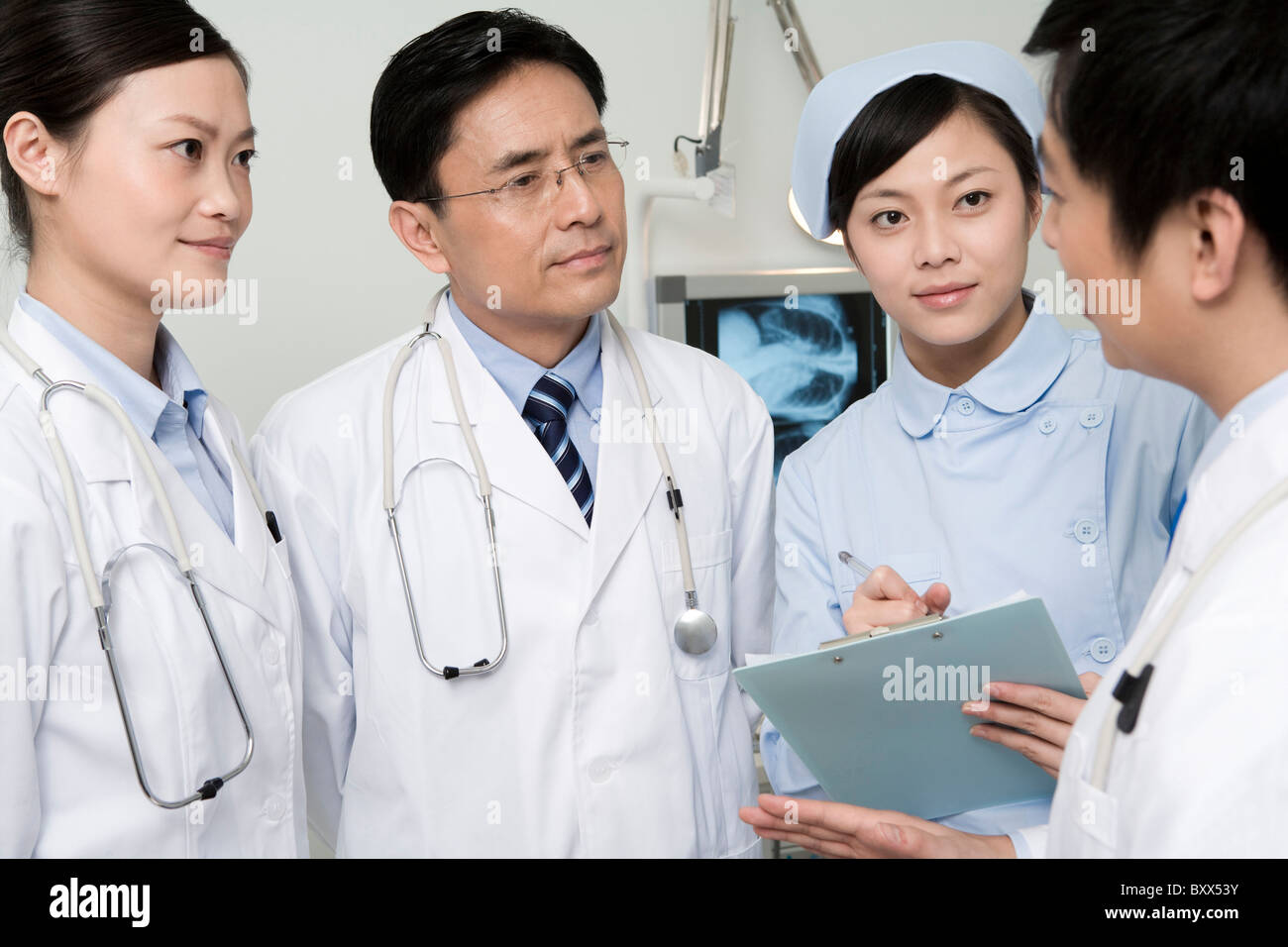 Portrait of doctors at work Stock Photo - Alamy